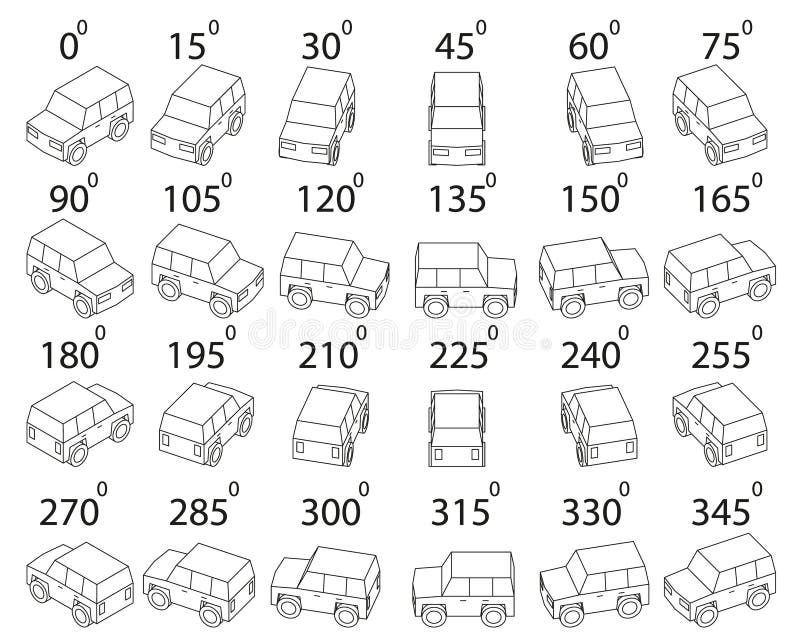 A Set of 24 Off-road Vehicles from Different Angles. Stock Vector ...