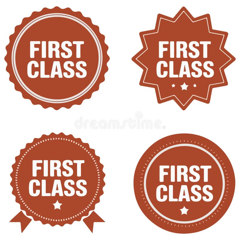 Set Off Vector Illustration Distinct Red Badges, Each with the Text ...