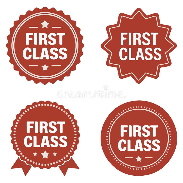 Set Off Vector Illustration Distinct Red Badges, Each with the Text ...