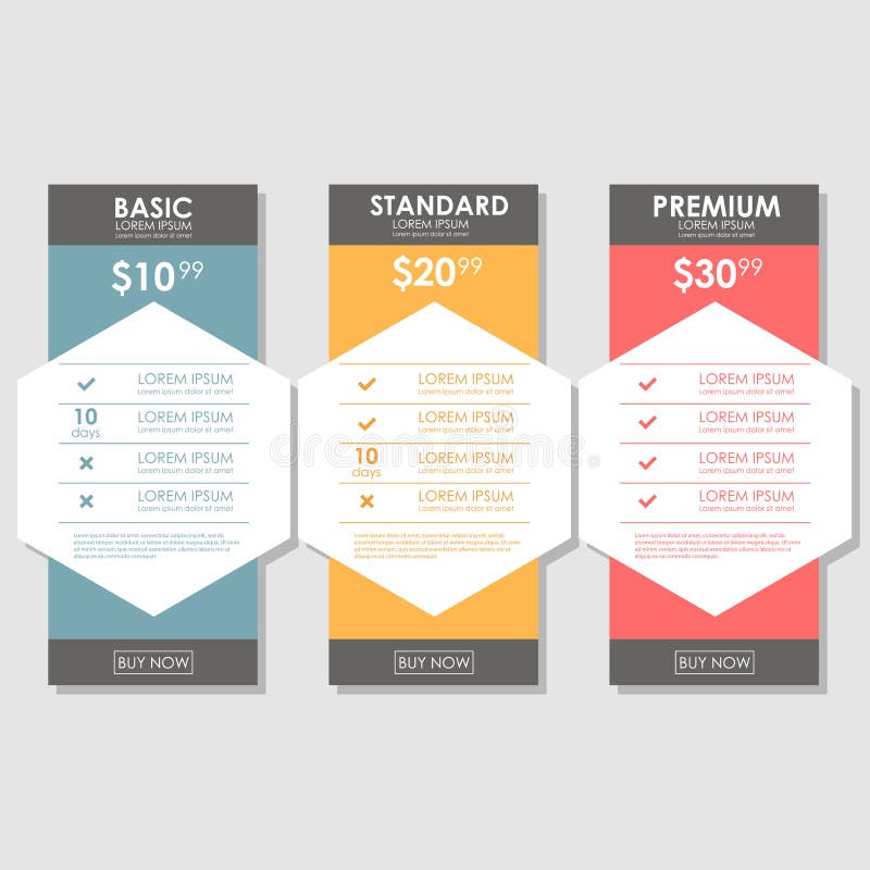 Set Offer Tariffs. Ui Ux Vector Banner for Web App. Stock Vector ...