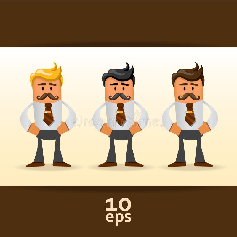 Set of office manager stock illustration. Illustration of concept ...