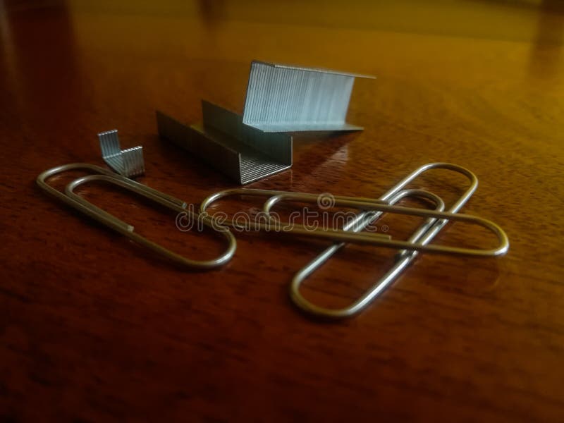 A set of office objects stock image. Image of brown - 172327789