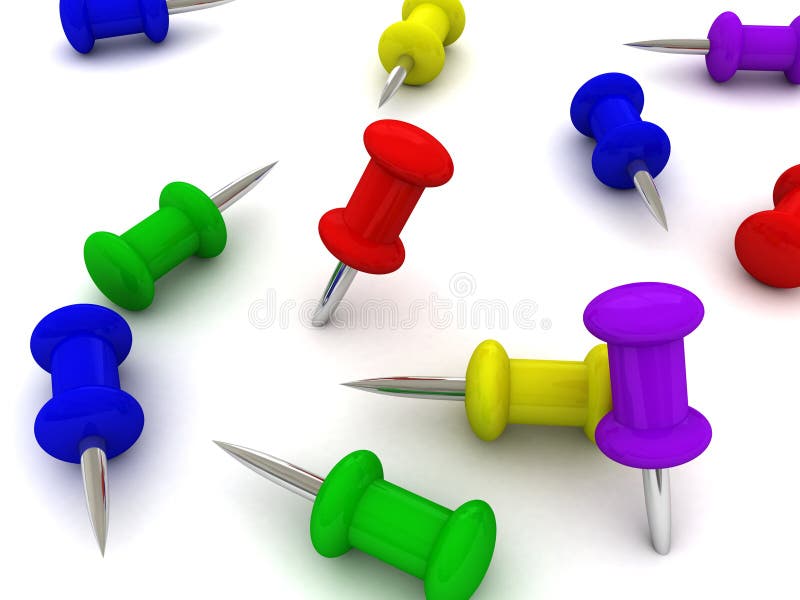 Set of Office Pins stock vector. Illustration of clip - 15888078