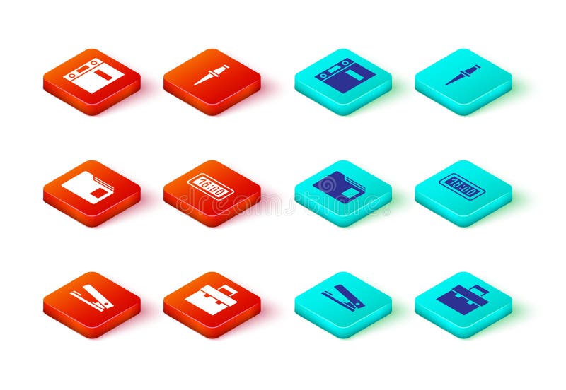 Set Office Stapler, Briefcase, Document Folder, Digital Alarm Clock ...