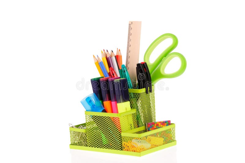 Set of Office Tools Isolated on the White Background Stock Photo ...