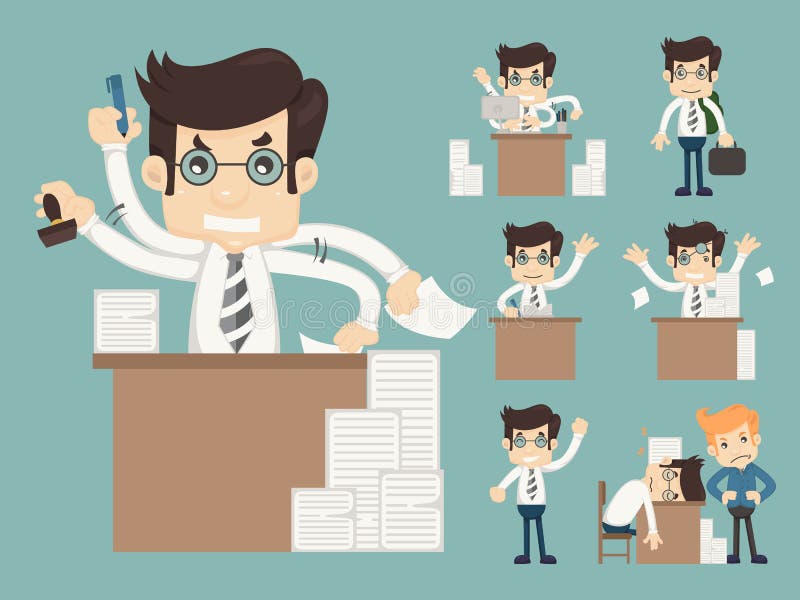 Busy Administrator Cartoon Stock Illustrations – 89 Busy Administrator ...