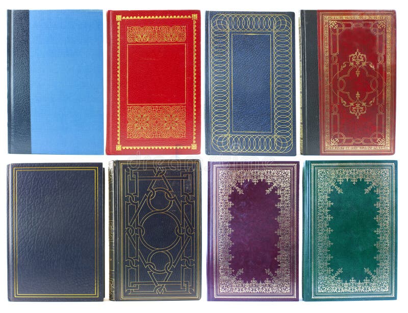 Set of old book covers stock image. Image of objects - 11751979