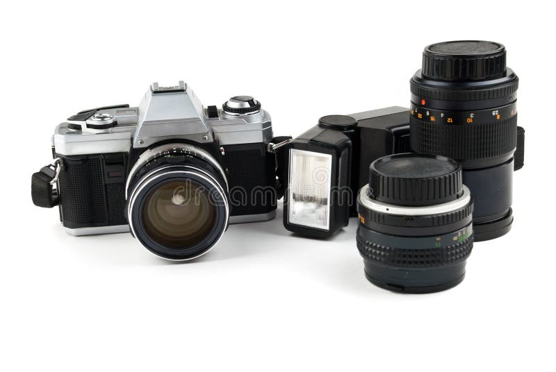 Old photo camera stock image. Image of fashioned, aperture - 6814007