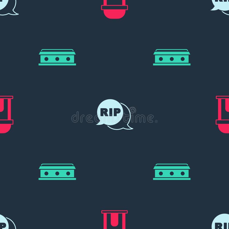 Set Old Crypt, Speech Bubble Rip Death and Coffin with Cross on ...