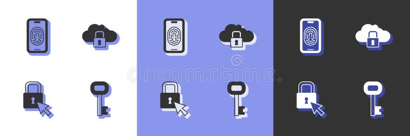 Set Old Key, Mobile with Fingerprint Scanner, Lock and Cloud Computing ... Set Old Key, Mobile with Fingerprint Scanner, Lock and Cloud Computing ...