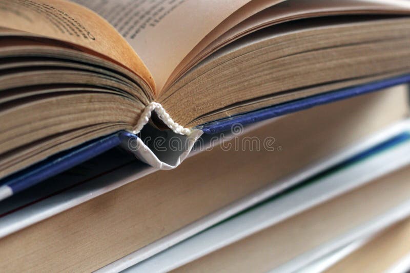 Set of Old Paper Books so Close Stock Photo - Image of education ...