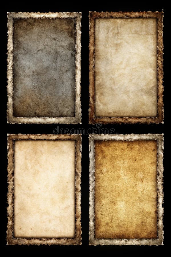Set of Old Paper Texture in Square Frame for Cover Art Stock ...