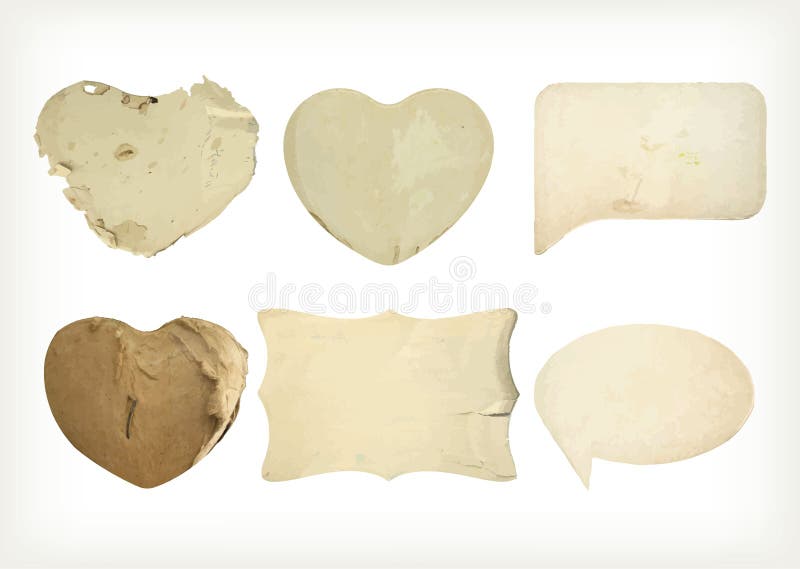 Set Old Paper Textures Elements Stock Vector - Illustration of book ...