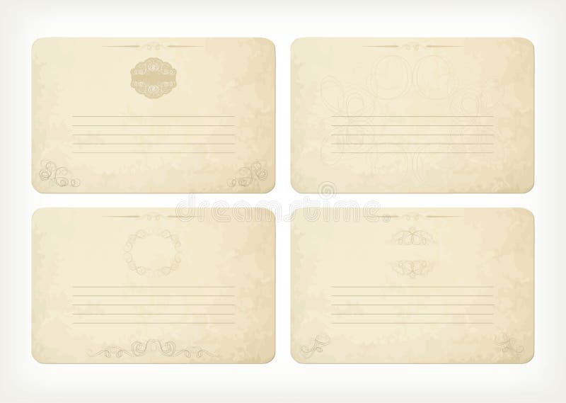 Set Old Paper Textures Elements Stock Vector - Illustration of paper ...