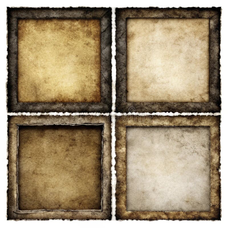 Set of Old Paper Texture in Square Frame for Cover Art Stock ...
