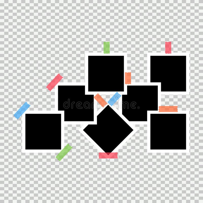 Set of Empty Frame, Collection of Outline Border Design Isolated on ...