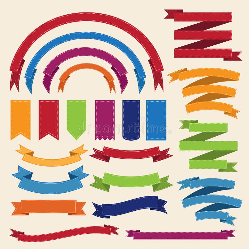 Old Ribbon Banner ,black and White. Stock Vector - Illustration of ...