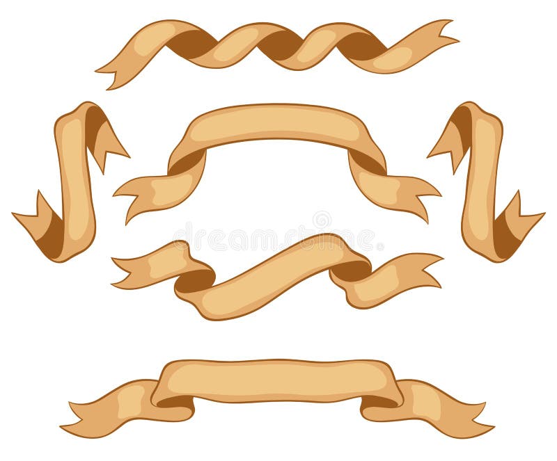 Set of old ribbons stock vector. Illustration of party - 72109150