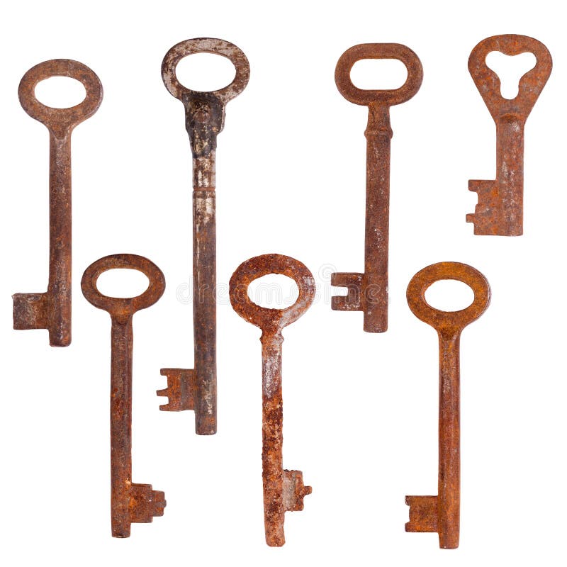 Rusty keys stock photo. Image of shape, isolated, concepts - 29835416
