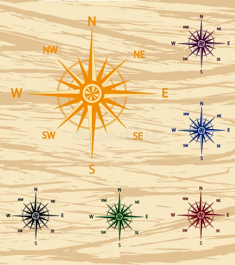 Wind Rose Old Retro Style Vector Stock Illustrations – 556 Wind Rose ...