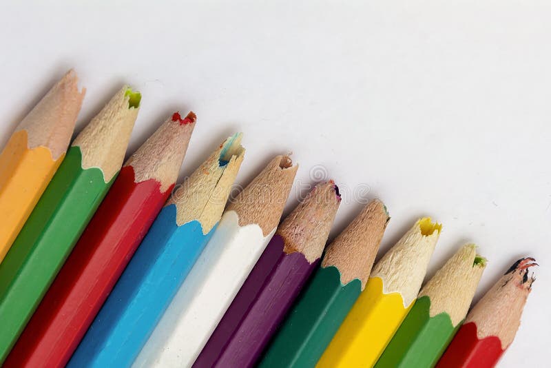 Broken Old Colored Pencils Isolated Stock Photos - Free & Royalty-Free ...