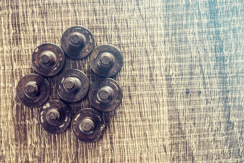 Set of old used screws stock photo. Image of forming - 61419416