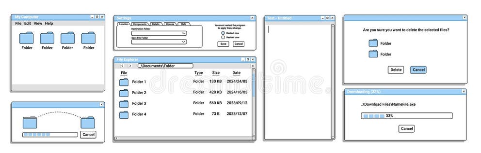 Old Computer System Stock Illustrations – 3,667 Old Computer System ...