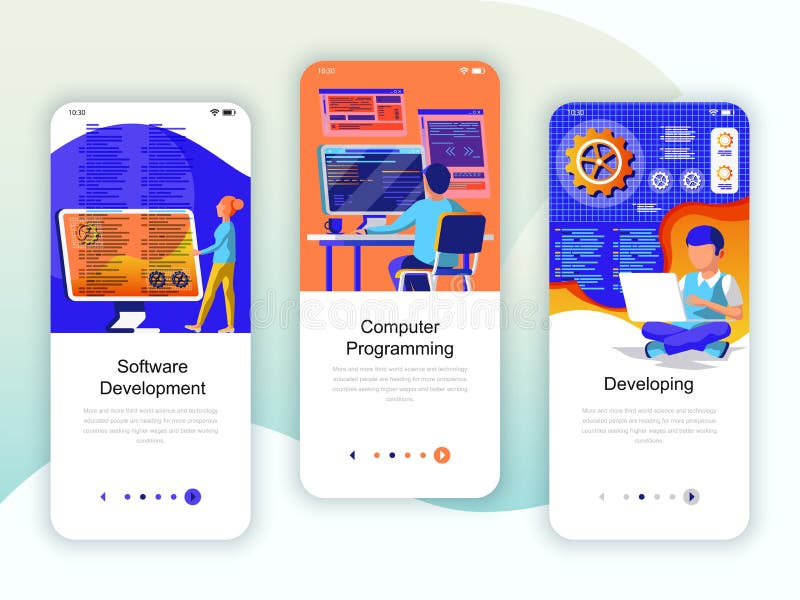Set of Onboarding Screens User Interface Kit for Marketing, Social ... Set of Onboarding Screens User Interface Kit for Marketing, Social ...