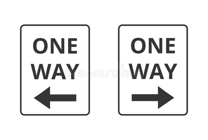 Set of One Way Signs stock vector. Illustration of outdoor - 295976993