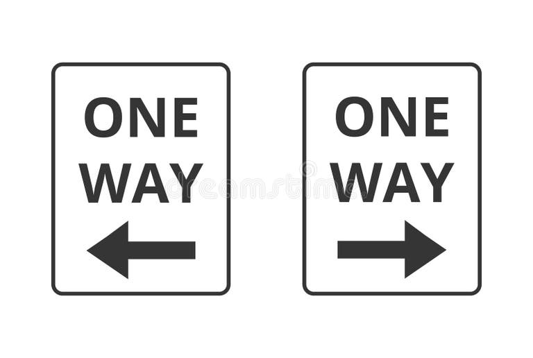 Set of One Way Signs stock vector. Illustration of outdoor - 295976993