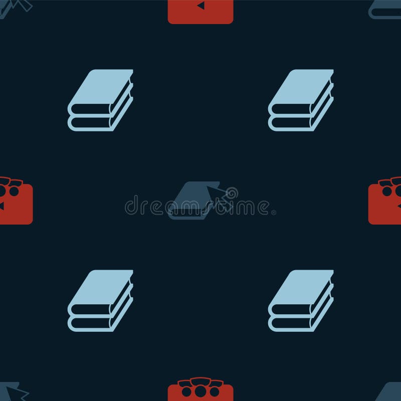 Set Online Class, Book and Book on Seamless Pattern. Vector Stock ...