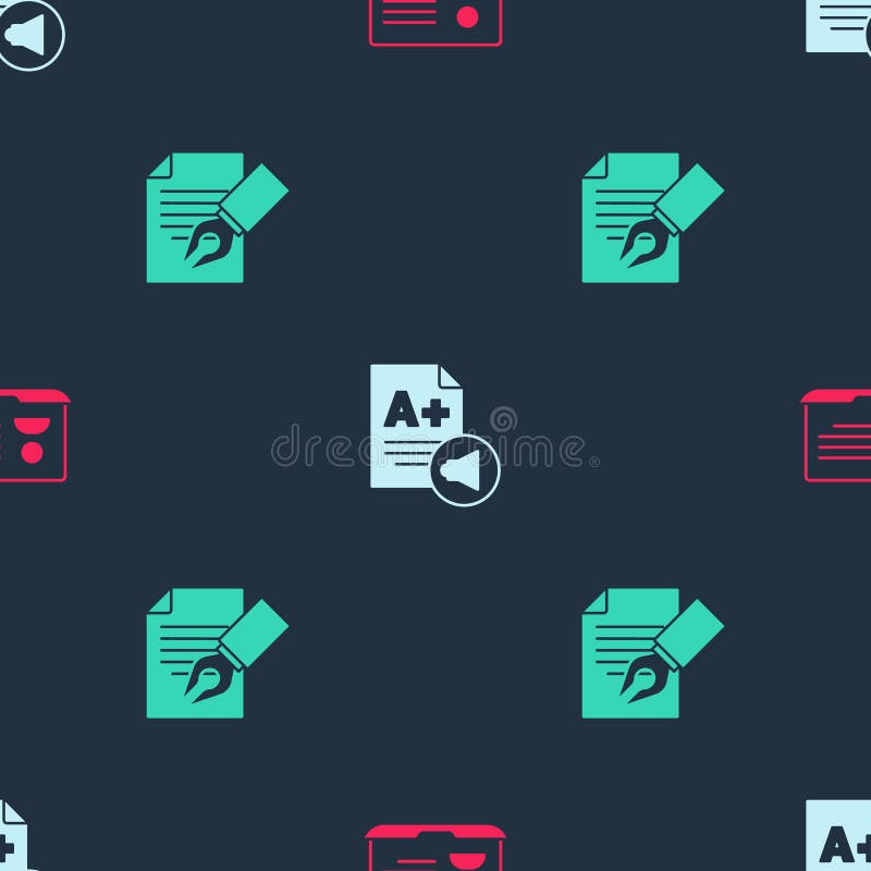 Set Online Class, Exam Sheet with a Plus Grade and and Pencil on ...