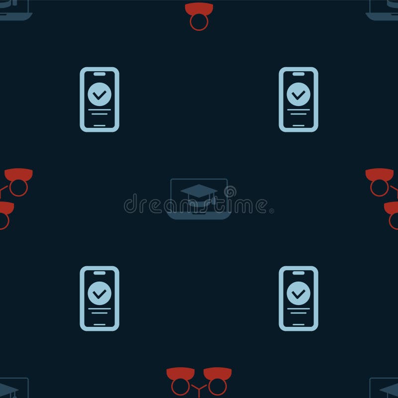 Set Online Class, Graduation Cap on Laptop and Quiz, Test, Survey on ...