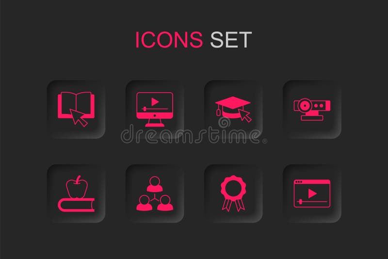 Set Online Class, Play Video, Book, Education with Diploma, Web Camera ...
