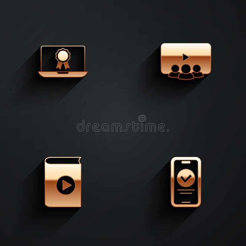 Set Online Education with Diploma, Class, Audio Book and Quiz, Test ...