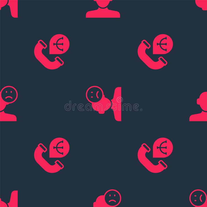 Set Online Psychological Counseling and Sad and Depressed Man, Bad Mood ...