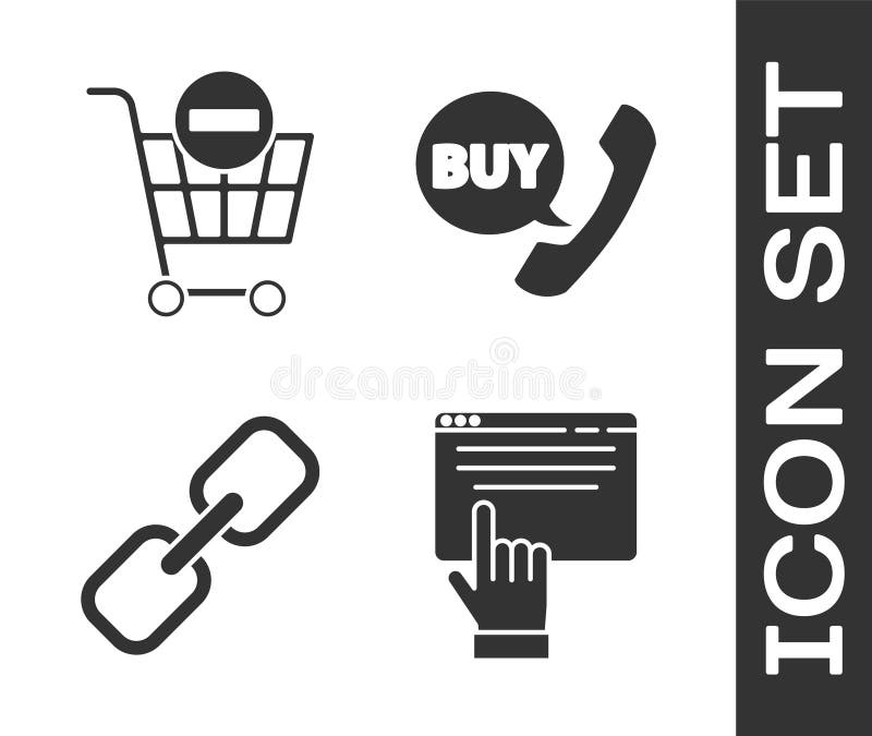Set Online Shopping on Screen, Remove Shopping Cart, Chain Link and ...
