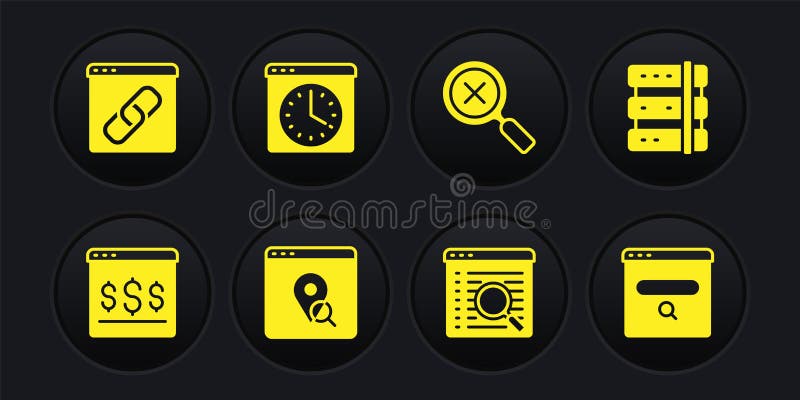 Set Online Shopping on Screen, Server, Infographic of City Map, Search ...