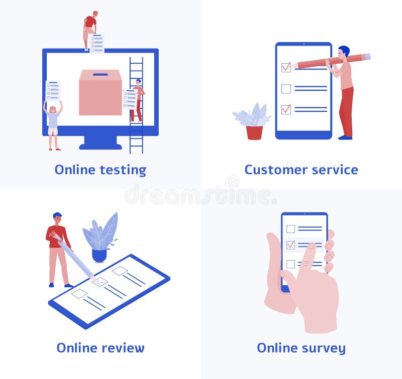 Ab Testing, Customer Satisfaction and Internet Downloading Icons ...