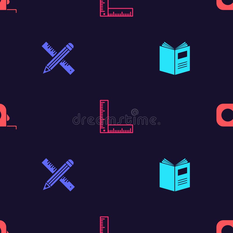 Set Open Book, Crossed Ruler and Pencil, Folding and Roulette ... Set Open Book, Crossed Ruler and Pencil, Folding and Roulette ...