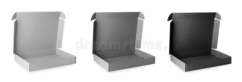 Set Open Cardboard Boxes Background Banner Design Stock Photos - Free ...