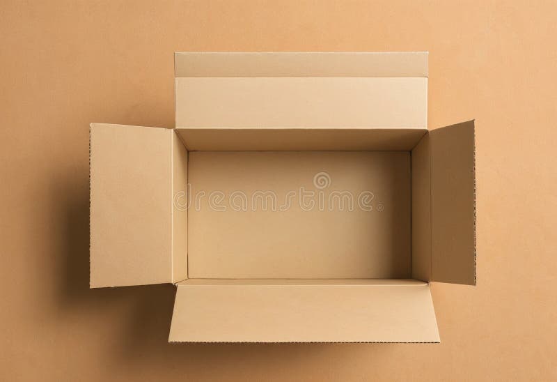 Set of Open Empty Cardboard Boxes Cut Out Stock Photo - Image of copy ...