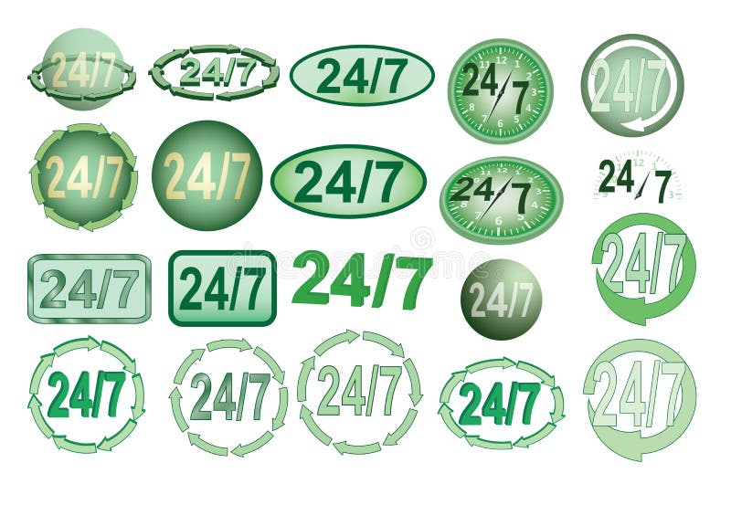 Set of always open icons stock vector. Illustration of isolated - 27711157