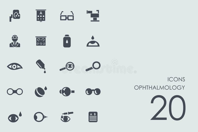 Set of ophthalmology icons stock vector. Illustration of care - 81774344