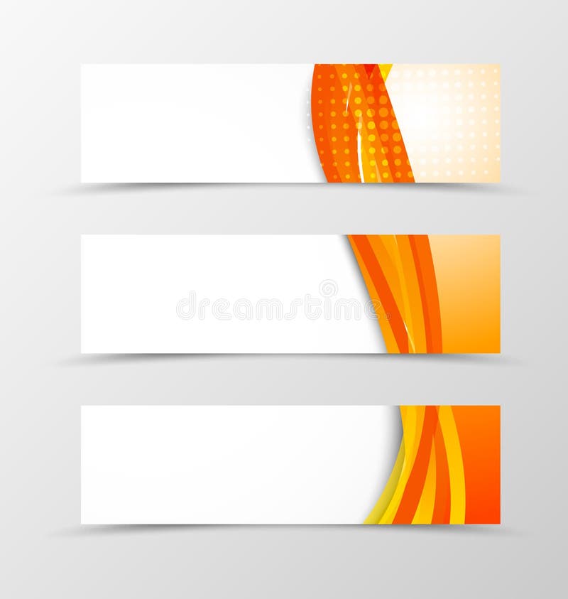 Set of orange banners stock vector. Illustration of progress - 80875810