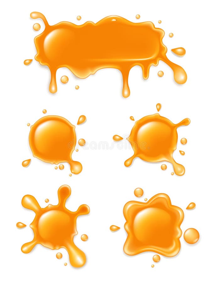 Set of orange drops stock vector. Illustration of liquid - 13265845