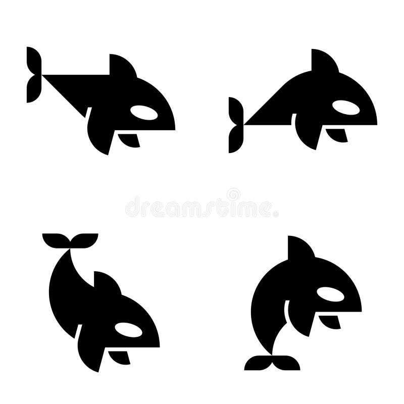 Set of Orca logo stock vector. Illustration of black - 335237189
