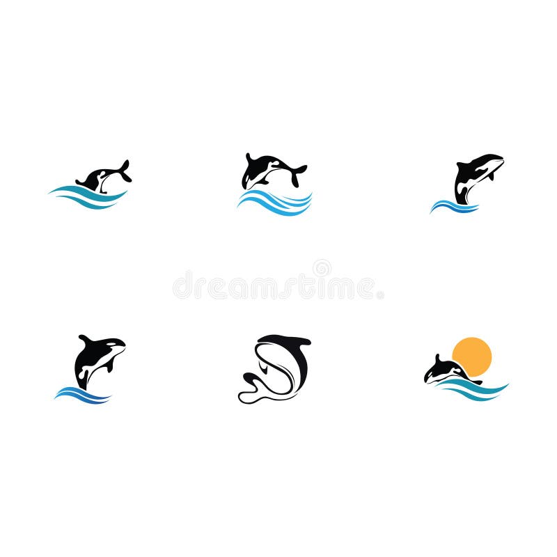 Orca Logo Vector Illustration on Trendy Design Stock Vector ...