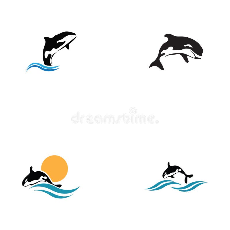 Orca Logo Vector Illustration on Trendy Design Stock Vector ...