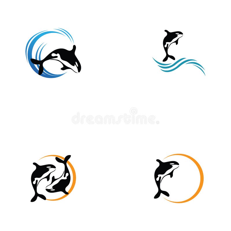 Orca Logo Vector Illustration on Trendy Design Stock Vector ...